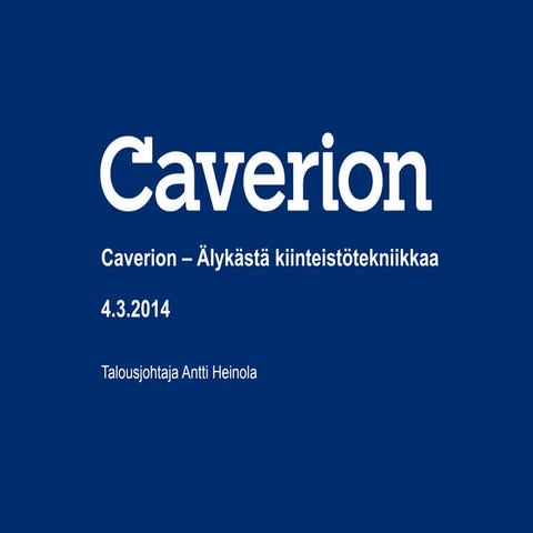 Nordnetin Caverion-aamiainen 4.3.2014