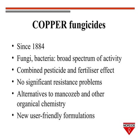 COPPER FUNGICIDE NORDOX grape topfruit.ppt