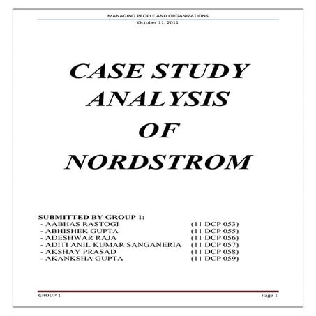 Nordstrom case study analysis | DOCX