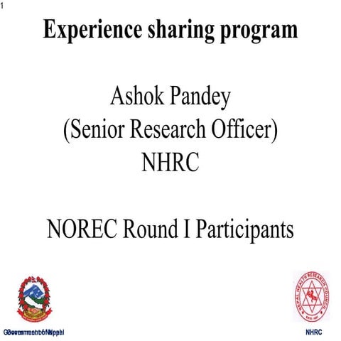 Experience Sharing Norec Alumni | PPT