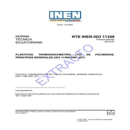 Norma iso 11358 | PDF