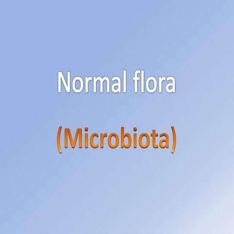Normal Flora | PPTX