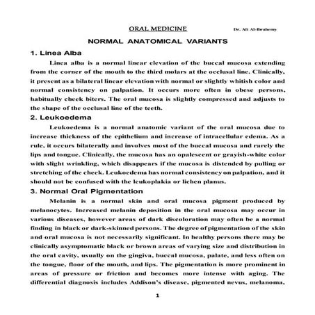 Normal anatomical variants