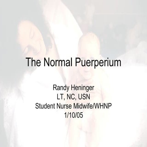 Normal puerperium-1 | PPT