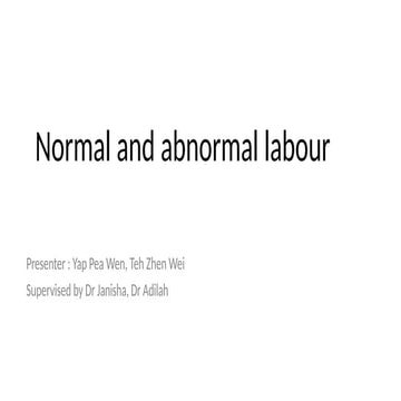 Normal and abnormal labour+ctg.pptx obst | PPTX