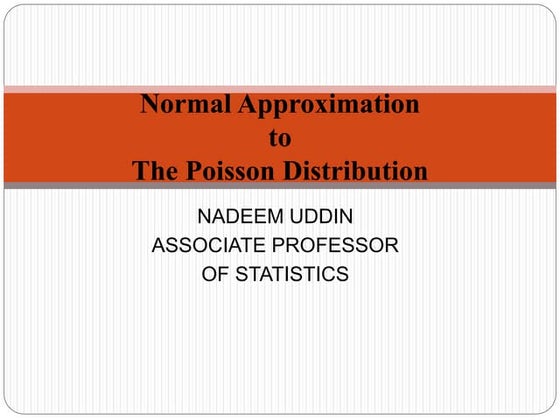 Normal Approximation To The Binomial Distribution Pptx
