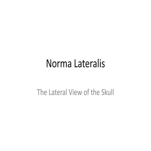 Anatomy head and neck(norma lateralis) | PDF