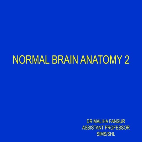 NORMAL ANATOMY OF THE HUMAN BRAIN ON CT SCAN | PPT