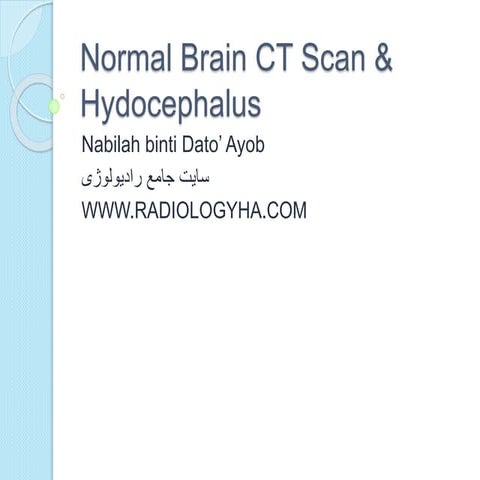 Normal Brain CT Scan Vs Hydrocephalus explained | PPTX