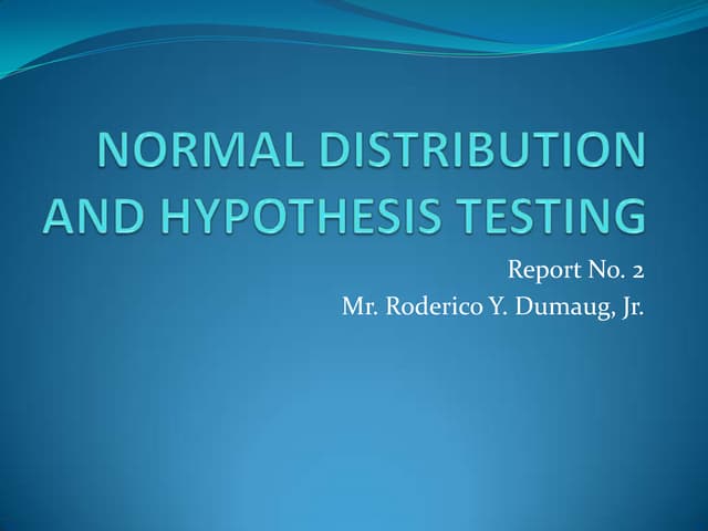 STATISTICS: Normal Distribution | PPTX