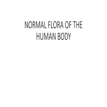 Normal Microflora of Human body | PPTX