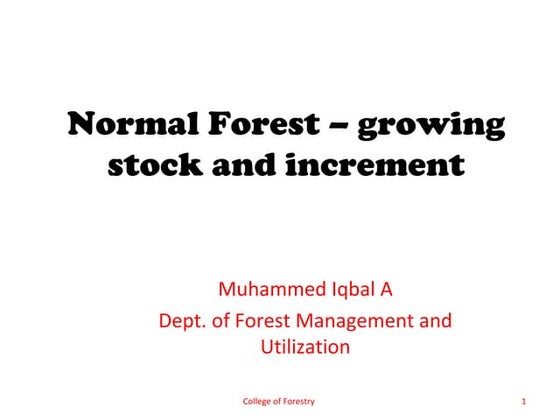 Forest utilization and its commercial aspects | PPT