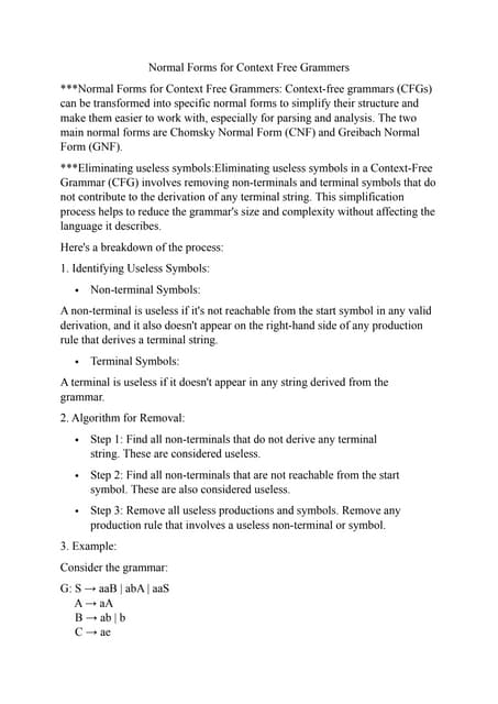 2.7 normal forms cnf & problems | PPTX