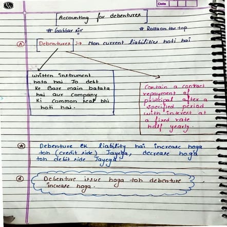 Normal Handwritten Notes Company Accounts - Issue of Debentures.pdf