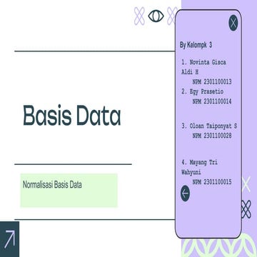 Normalisasi Database dan pengertian database | PPTX