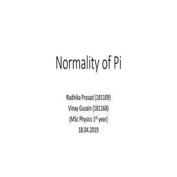 Normality of Pi | PPT