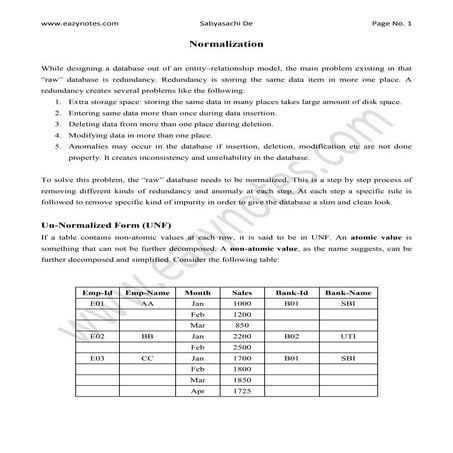 Normalization i i | PPTX