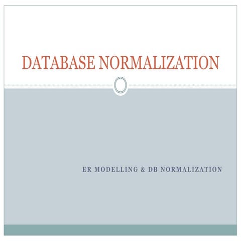 Normalization | PPTX