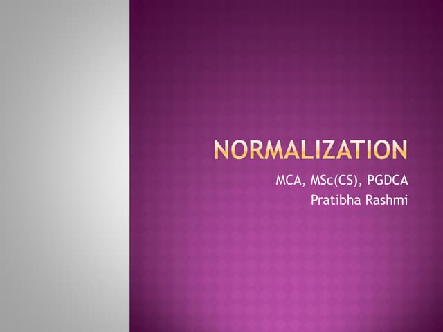 Normalization Pdf Databases Computer Software And Applications