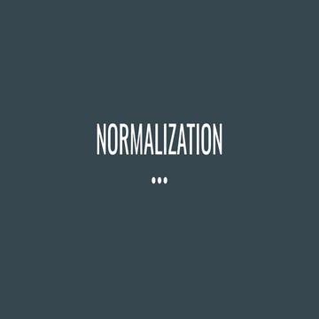 Normalization Pdf