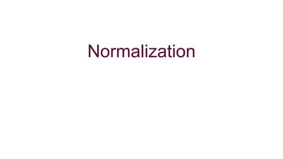 Presentation On Normalizationpptx Databases Computer Software And Applications