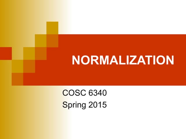 Normalizationdatastrucuturealgorithmppt