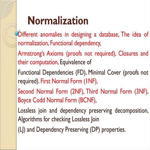 Database design normalization note and exercise | PDF