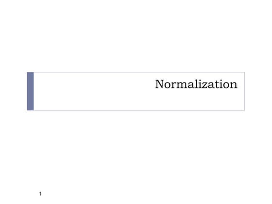 Normalization In Dbms Ppt