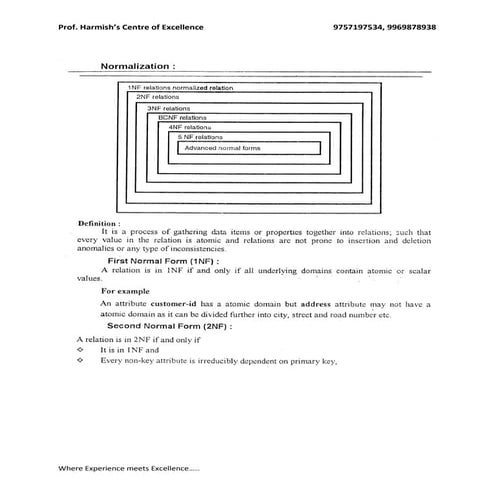 Normalization notes | PDF