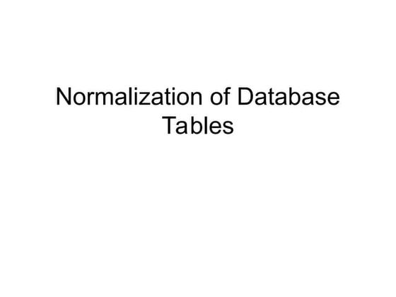 normalization .pptx types and the examples | PPT