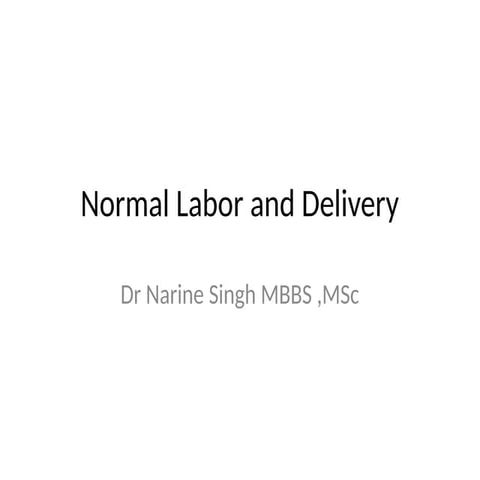 Normal labor.pptx hormonal factors diagnosis etc | PPTX