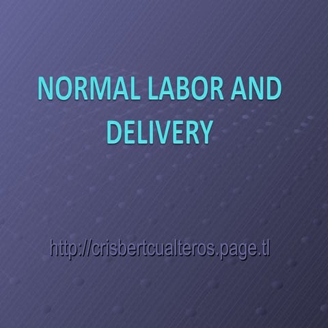 Normal Labor And Delivery | PPT