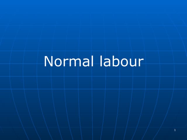 Mechanism of normal labour | PPTX