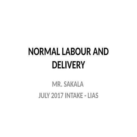 NORMAL LABOUR , FIRST AND SECOND STAGE OF LABOUR. PPT. | PPT