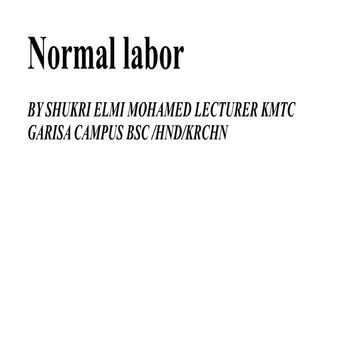 Normal labour newest | PPTX