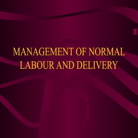 ppt on normal labour and its management | PPT