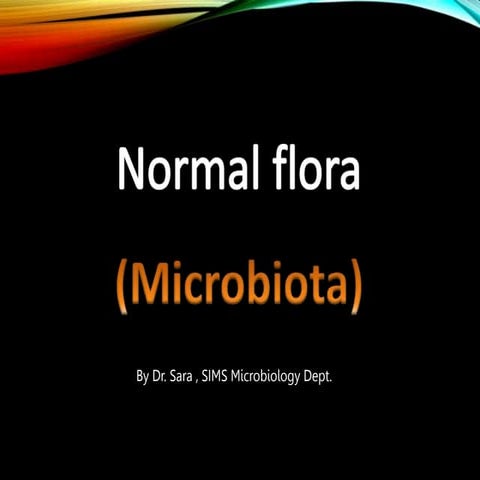 NORMAL HUMAN MICROBIOTA AND TYPES OF MICROBIOTA | PPTX