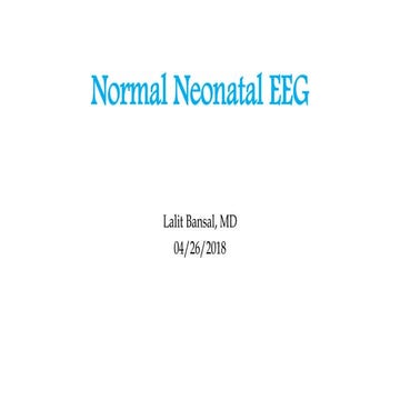 Normal Neonatal EEG | PPTX