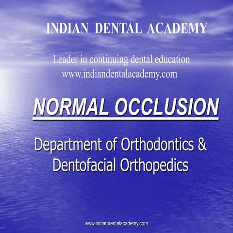 Normal occlusion 1 | PPT