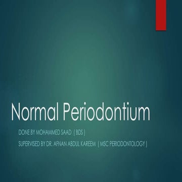 Normal periodontium | PPTX