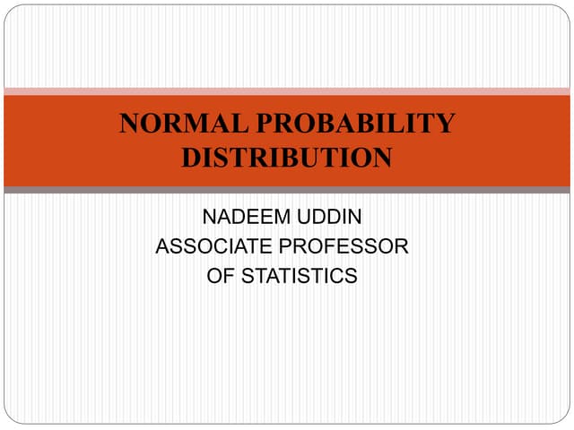 Normal Distribution, Binomial Distribution, Poisson Distribution | PPTX