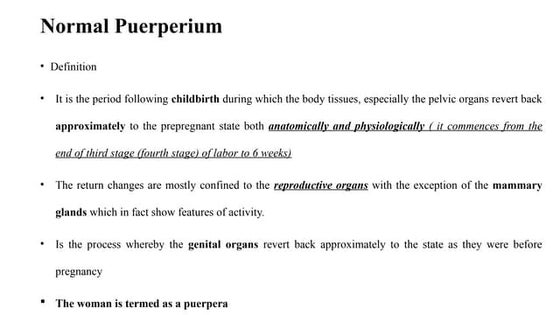 Physiological changes in puerperium | PPTX | Pregnancy | Reproductive ...