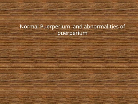 Post natal care | PPTX