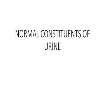 normal urine.pptx | Chemistry | Science
