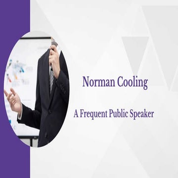 Norman Cooling - A Frequent Public Speaker | PDF