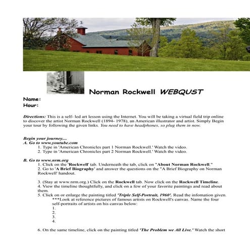Norman rockwell webquest | DOC