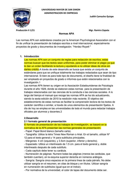 Las normas apa | PDF