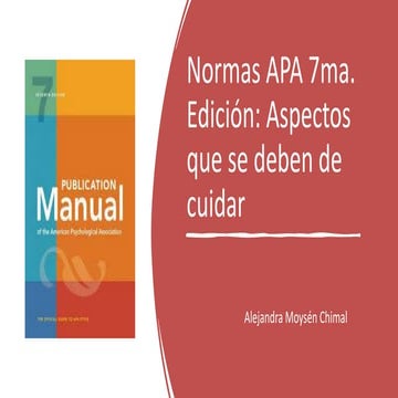 Norma APA 7ma. edición.pptx seguimientos de la normas apa | PPTX