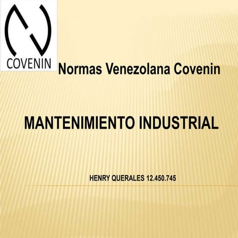 Normas covenin | PPTX