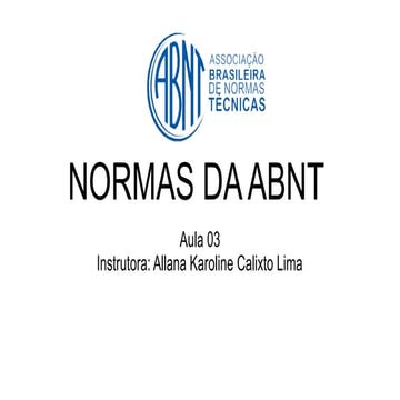 Slide= Normas da ABNT | PPT